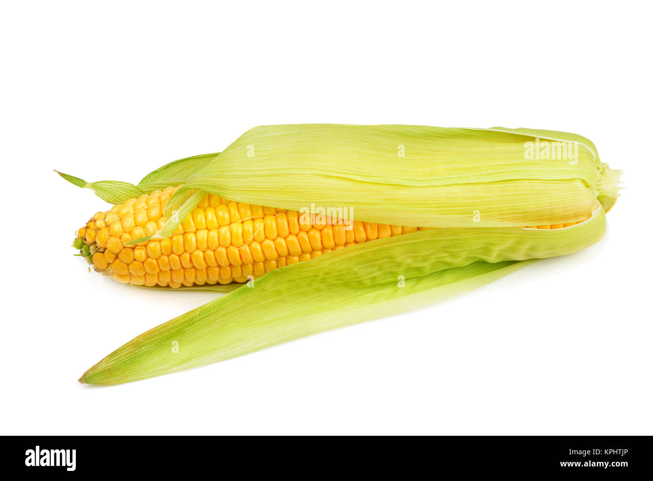 Corn cob isolated on white background Stock Photo - Alamy