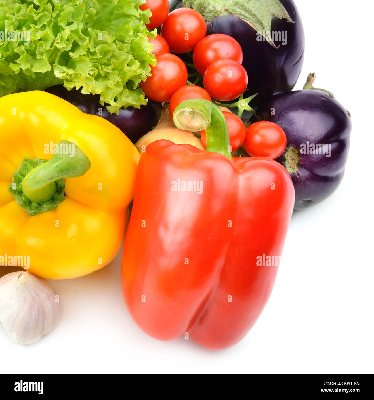 Vegetables isolated on white background Stock Photo - Alamy