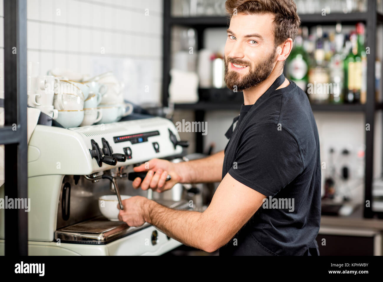 Coffee shop interior barista hi-res stock photography and images - Alamy