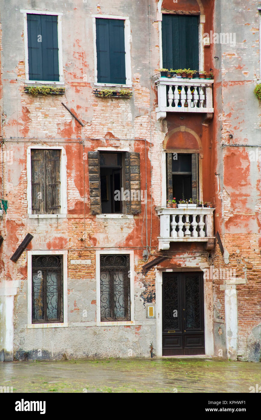 Italy, Venice, Balconies and Windows in Venice Stock Photo - Alamy