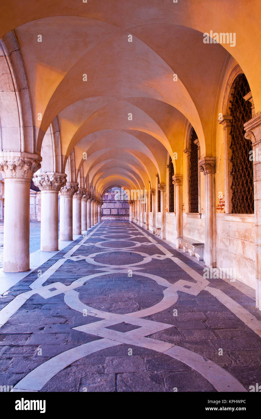 Europe. Italy. Venice. Arch at San Marcos Square at Night Stock Photo ...