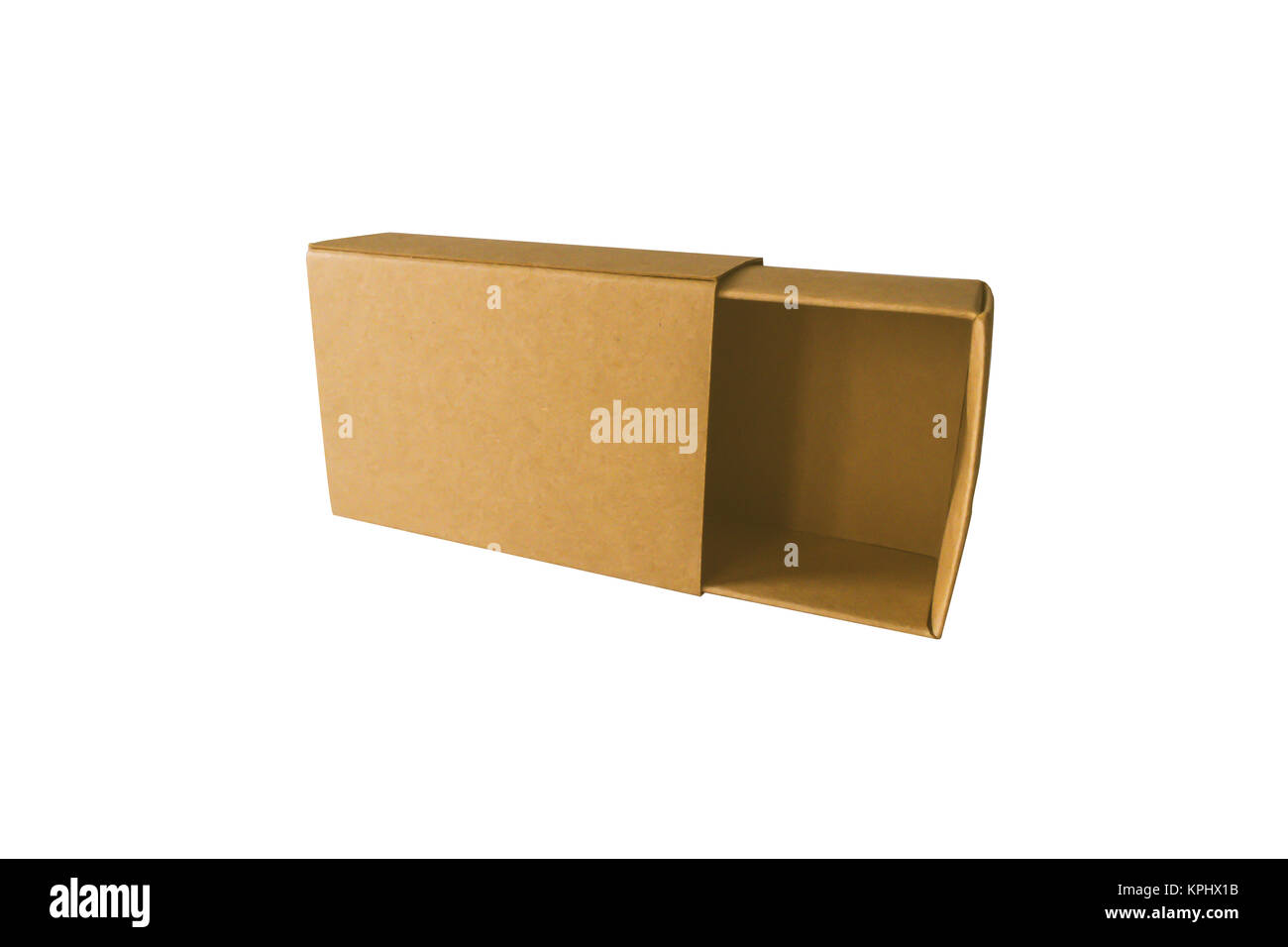 Open Brown box isolated on white background Stock Photo - Alamy