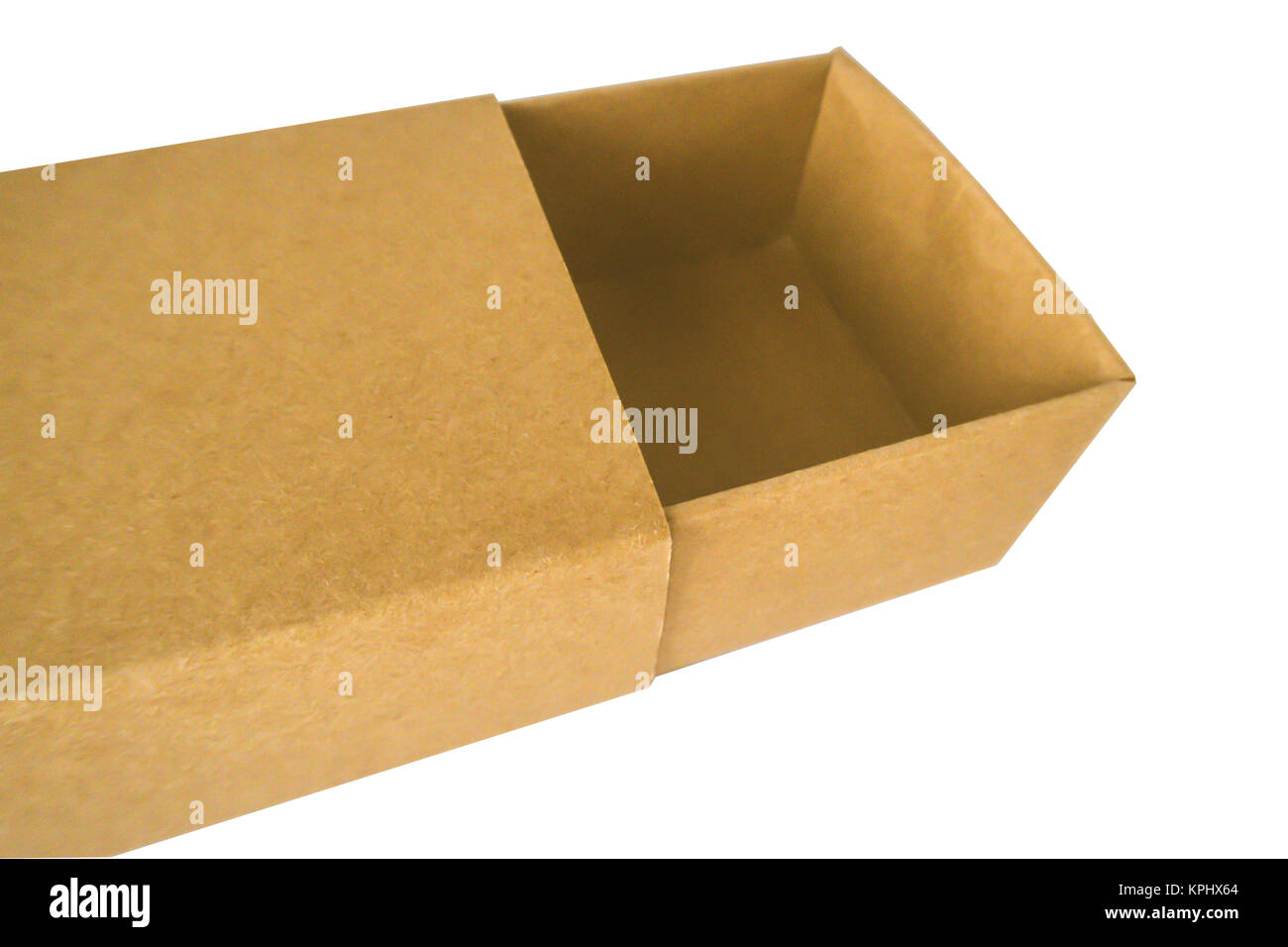 Open Brown box isolated on white background Stock Photo - Alamy