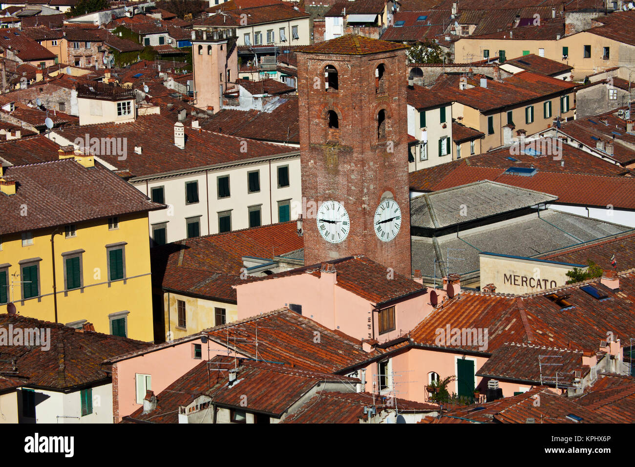 Clock Tower of Lucca, Italy Stock Photo - Alamy
