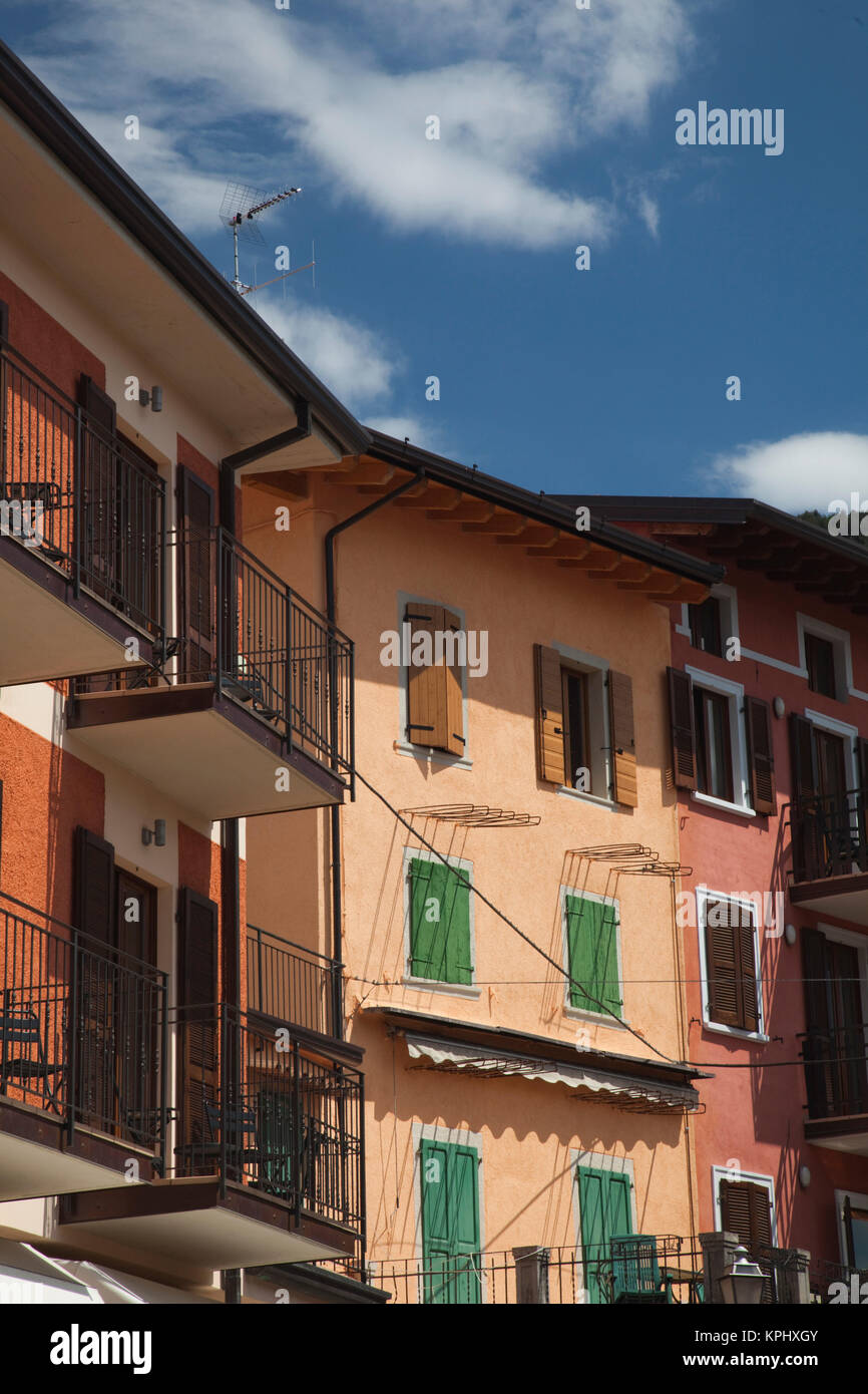 Italy, Brescia Province, Vesio. Town buildings Stock Photo - Alamy