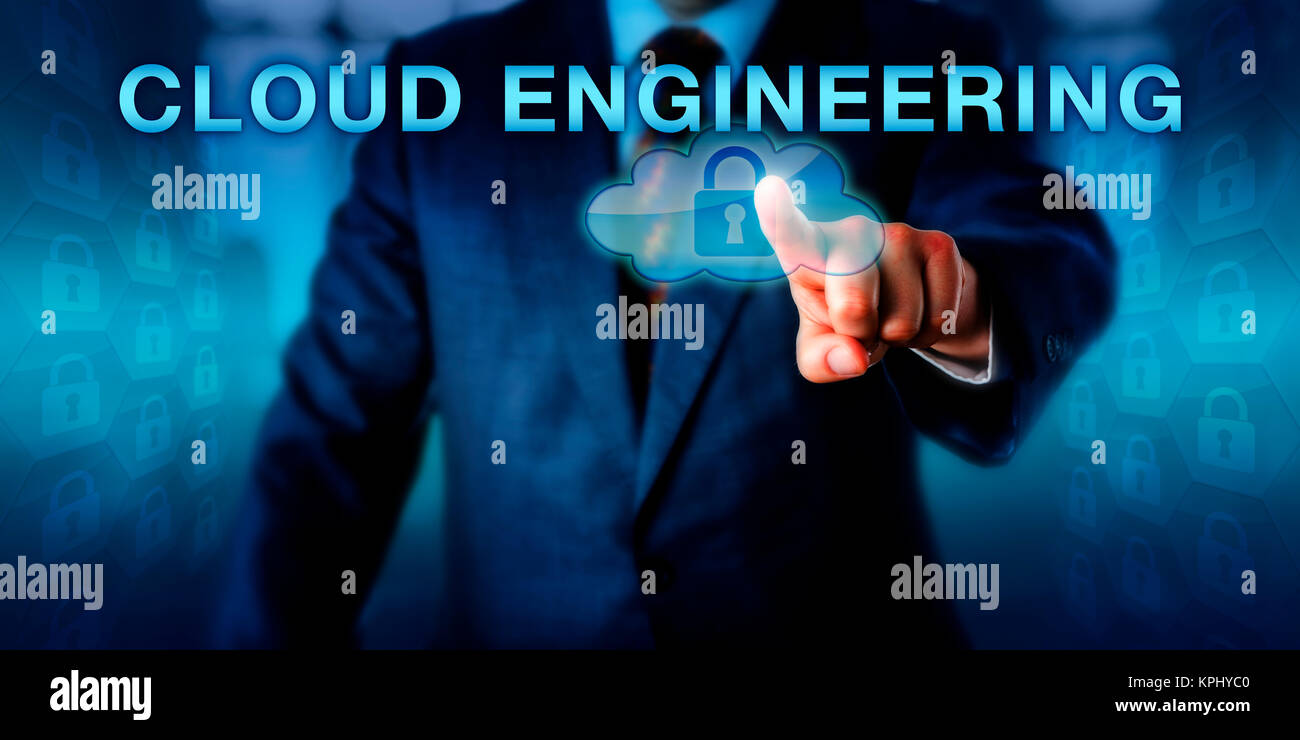 Software Engineer Pointing At CLOUD ENGINEERING Stock Photo - Alamy