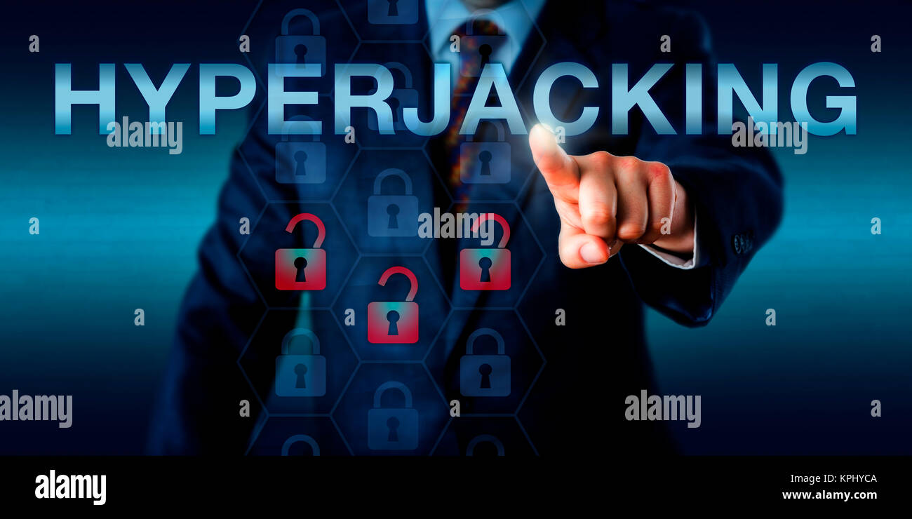 Malicious Attacker Touching HYPERJACKING Stock Photo - Alamy