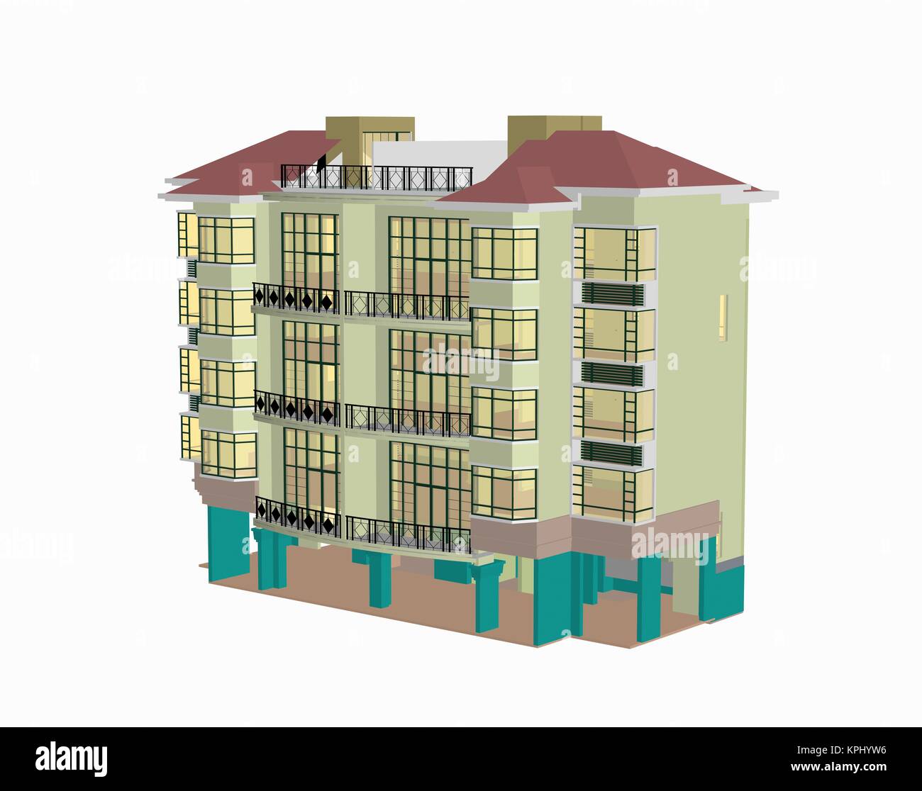 High rise administrative building Cut Out Stock Images & Pictures - Alamy