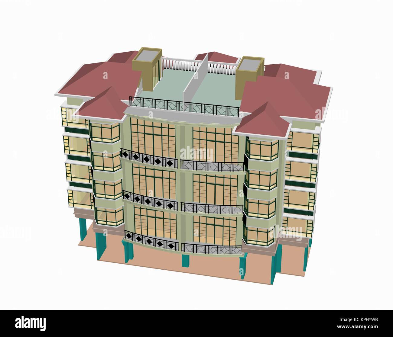 Multi storey building Cut Out Stock Images & Pictures - Alamy