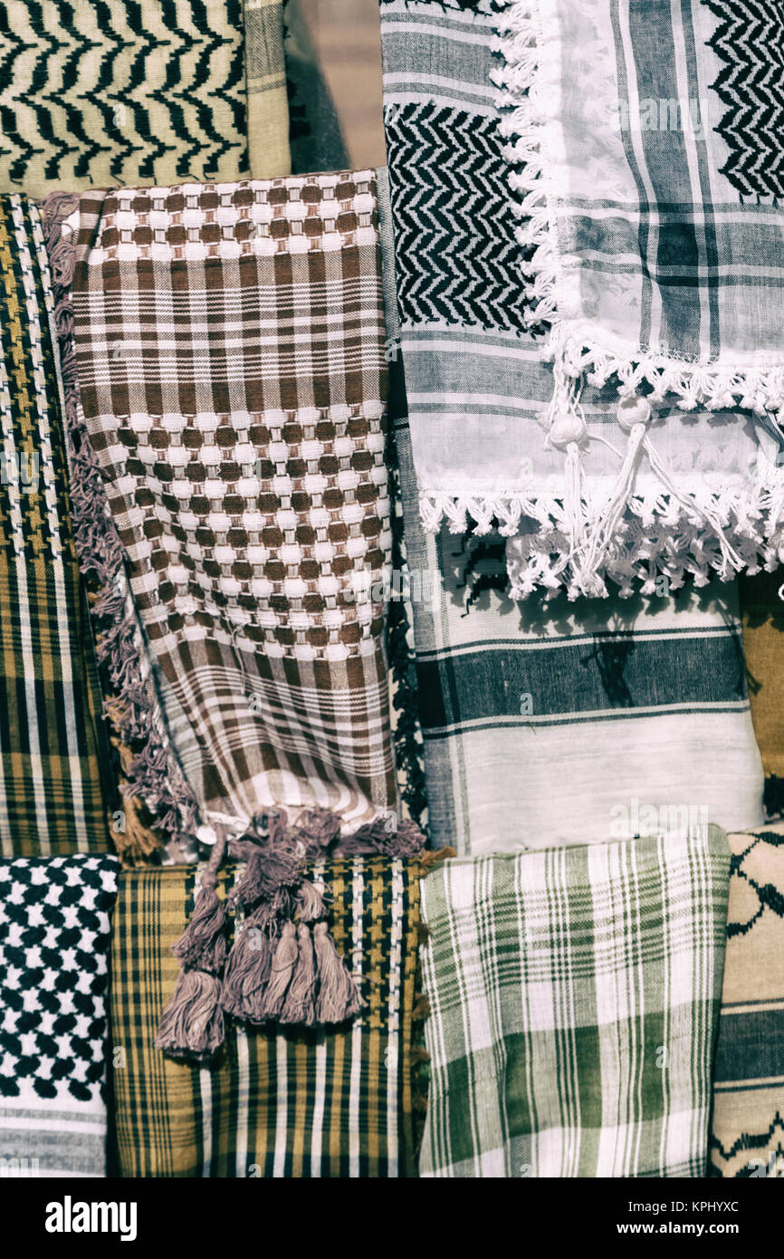 the texture of the cotton traditional symbolic arabian scarf like ...