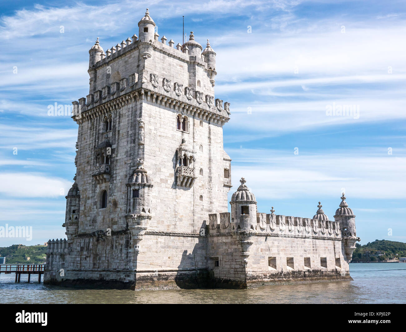 Belem, Portugal - April 28, 2014: Tower of Belem monument, an example ...