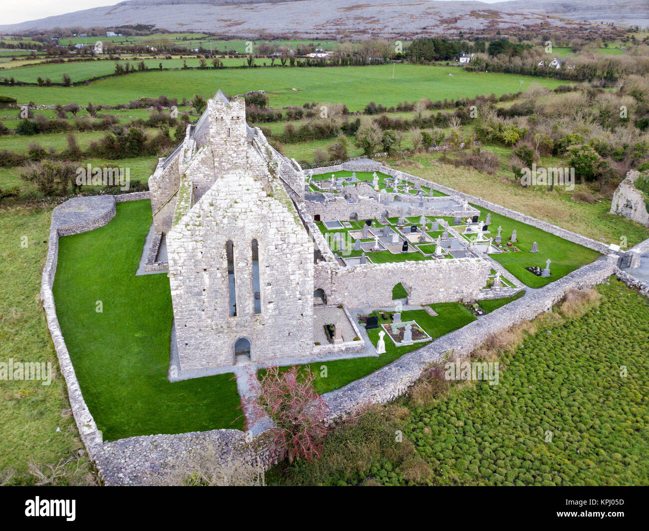 Corcomroe Abbey, near Bellharbour, Burren, Republic of Ireland Stock ...