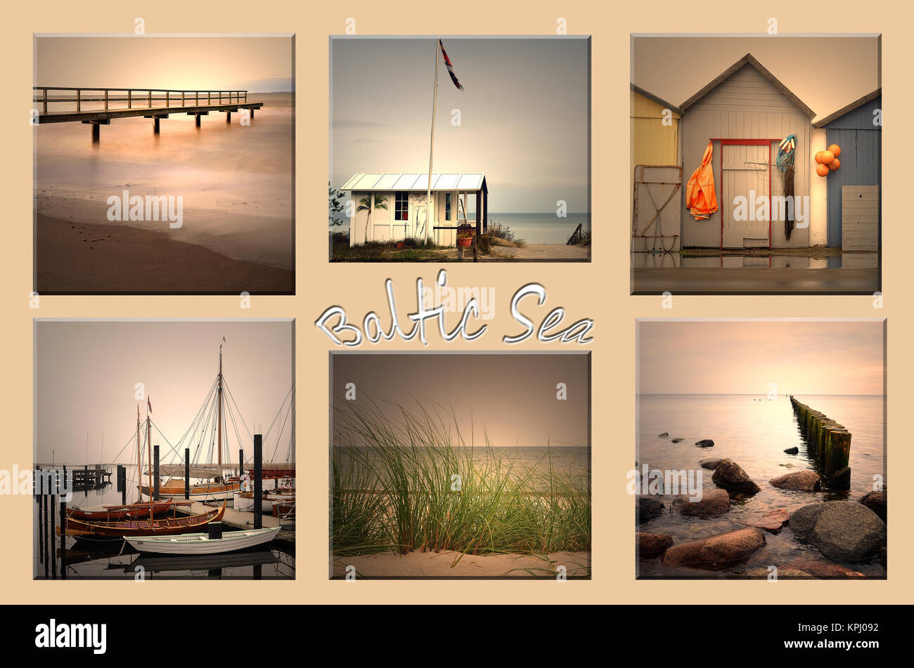 Collage Baltic Sea Stock Photo - Alamy