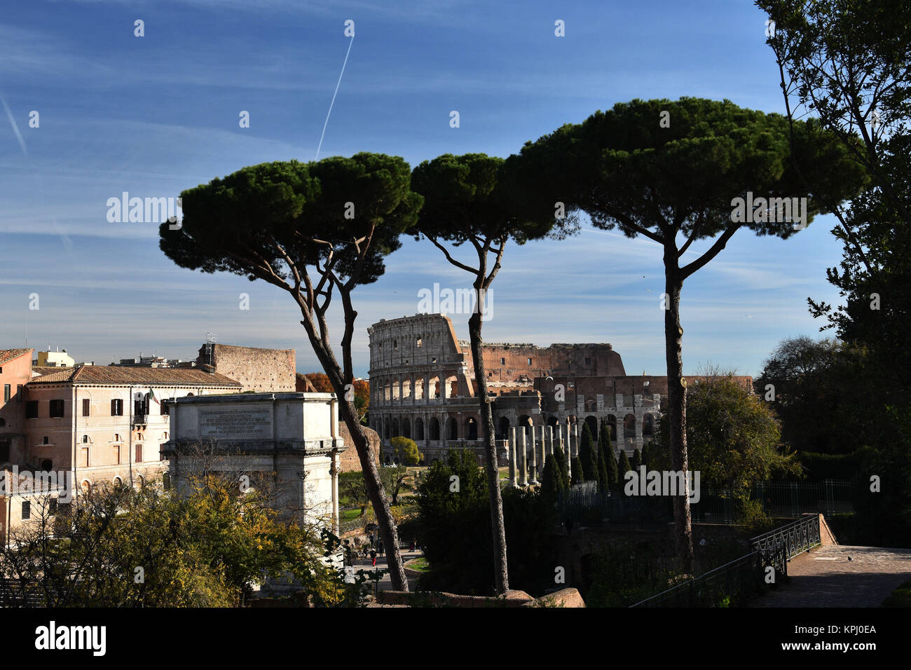 November 28th, 2017: Rome, Italy - The Colosseum from the Forum Stock ...