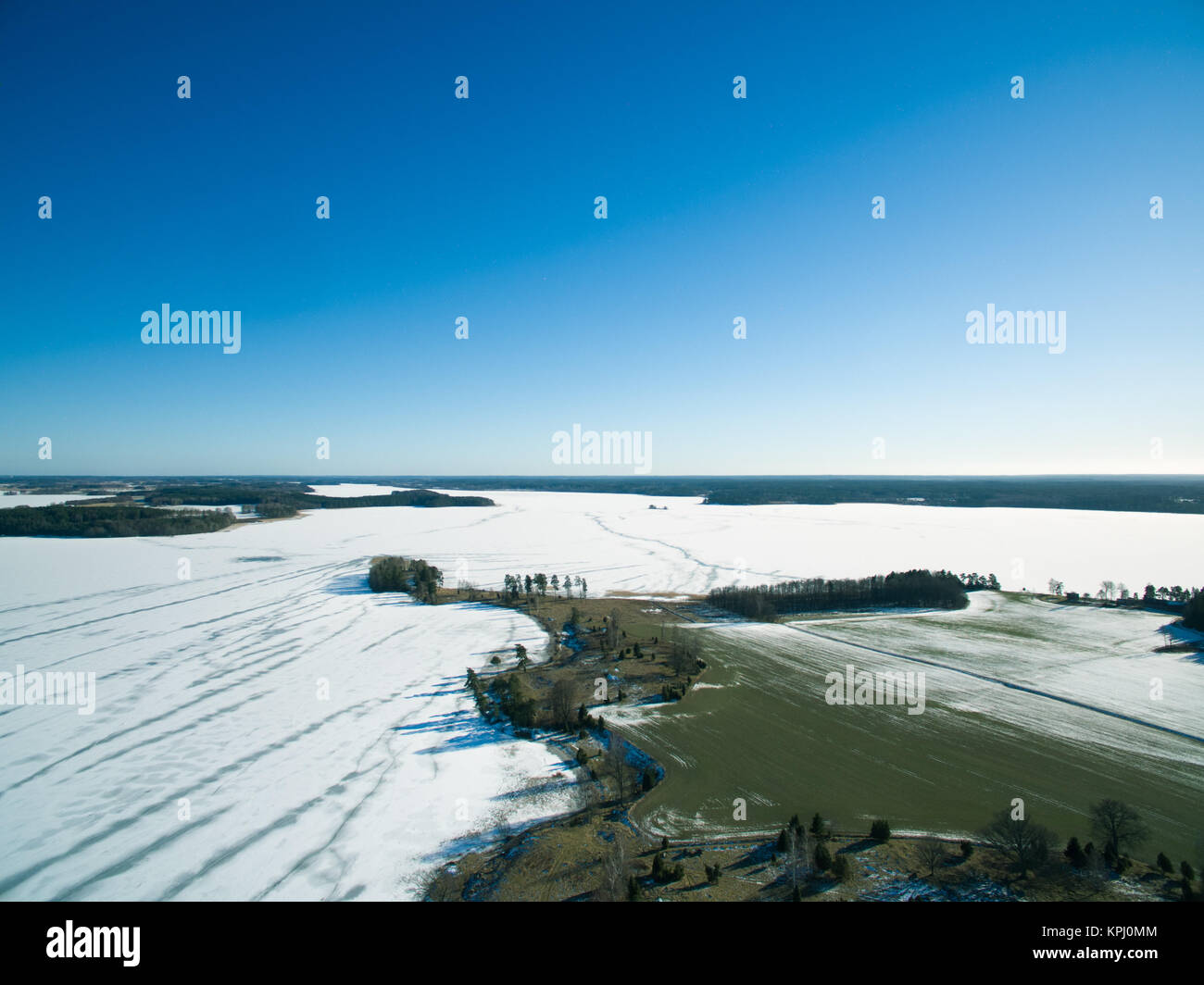 Open landscape in winter Stock Photo - Alamy
