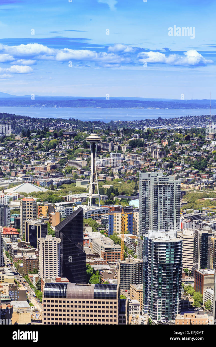 View of Seattle, Washington from High Above Stock Photo - Alamy