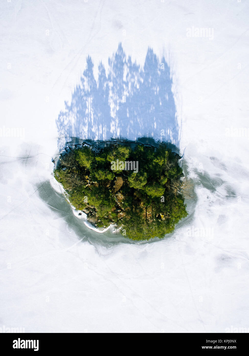 Island in winter Stock Photo - Alamy
