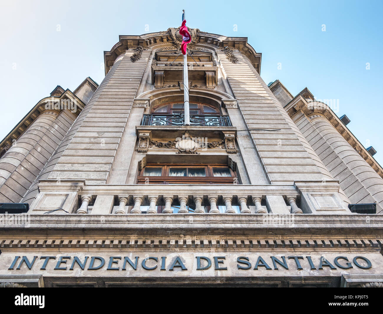 Santiago, Chile - October 6, 2014: Santiago Intendencia building is the ...