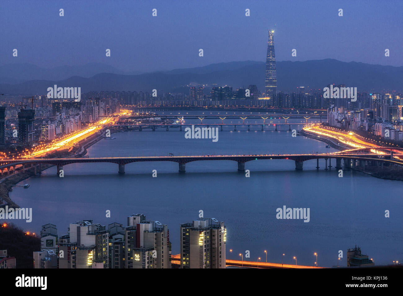 Night view over han river Stock Photo - Alamy