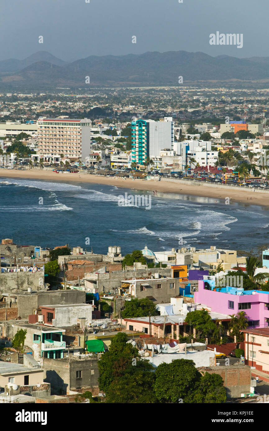 Mexico, Sinaloa State, Mazatlan. Playa Norte Beach from Cerro de la ...