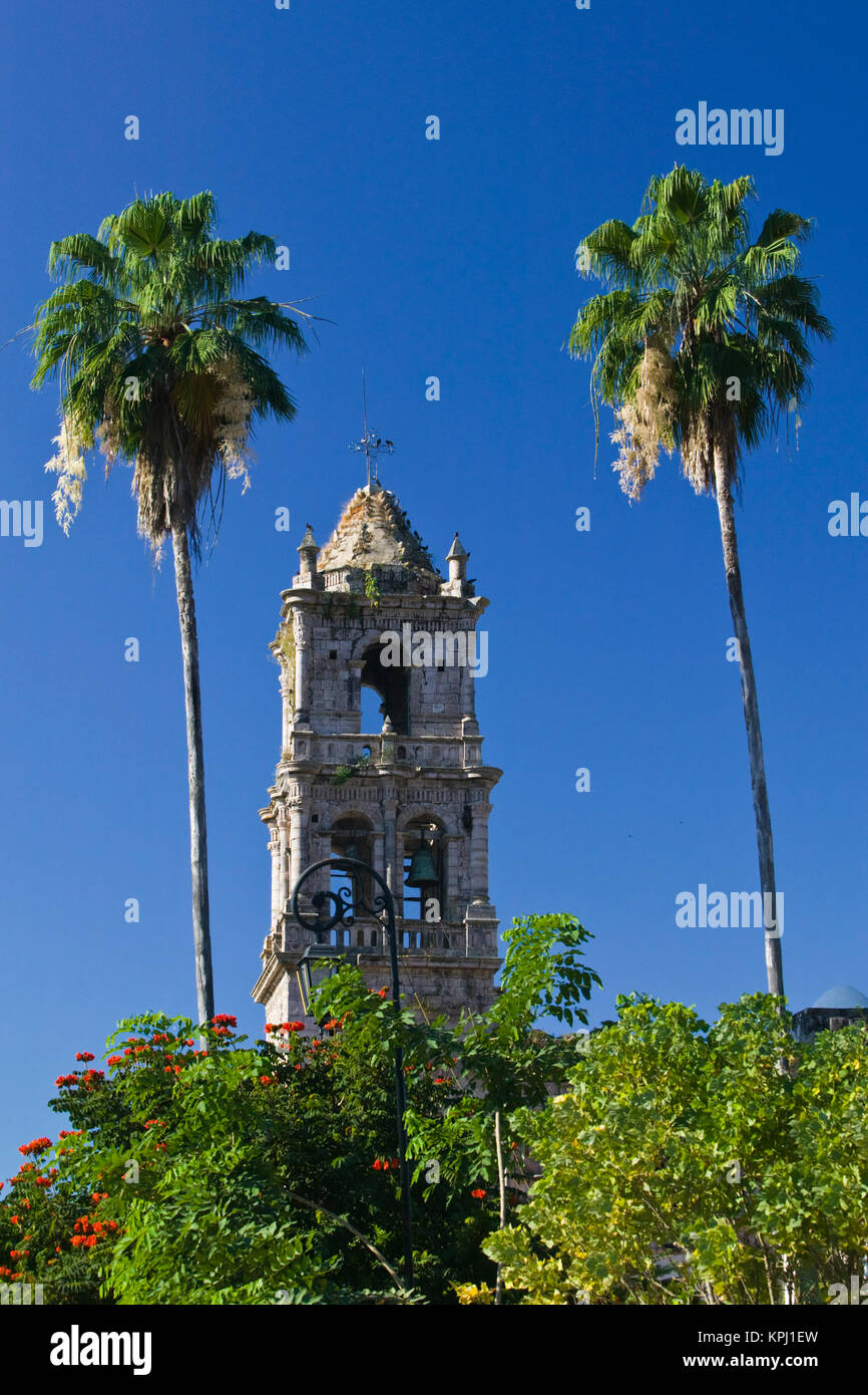 Mexico, Sinaloa State, Copala. View of the Town Square Church Stock ...