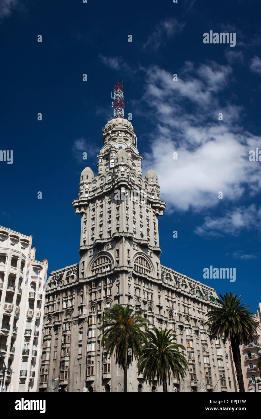 Uruguay, Montevideo Department, Montevideo. Palacio Salvo building from ...