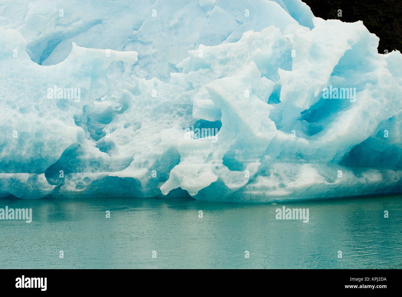 North America, USA, AK, Inside Passage. Glacial iceberg abstract ...