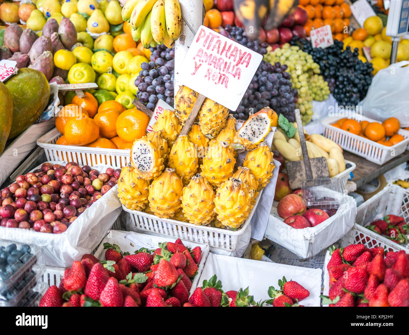 A little store in Mercado de Surquillo market selling the typical ...