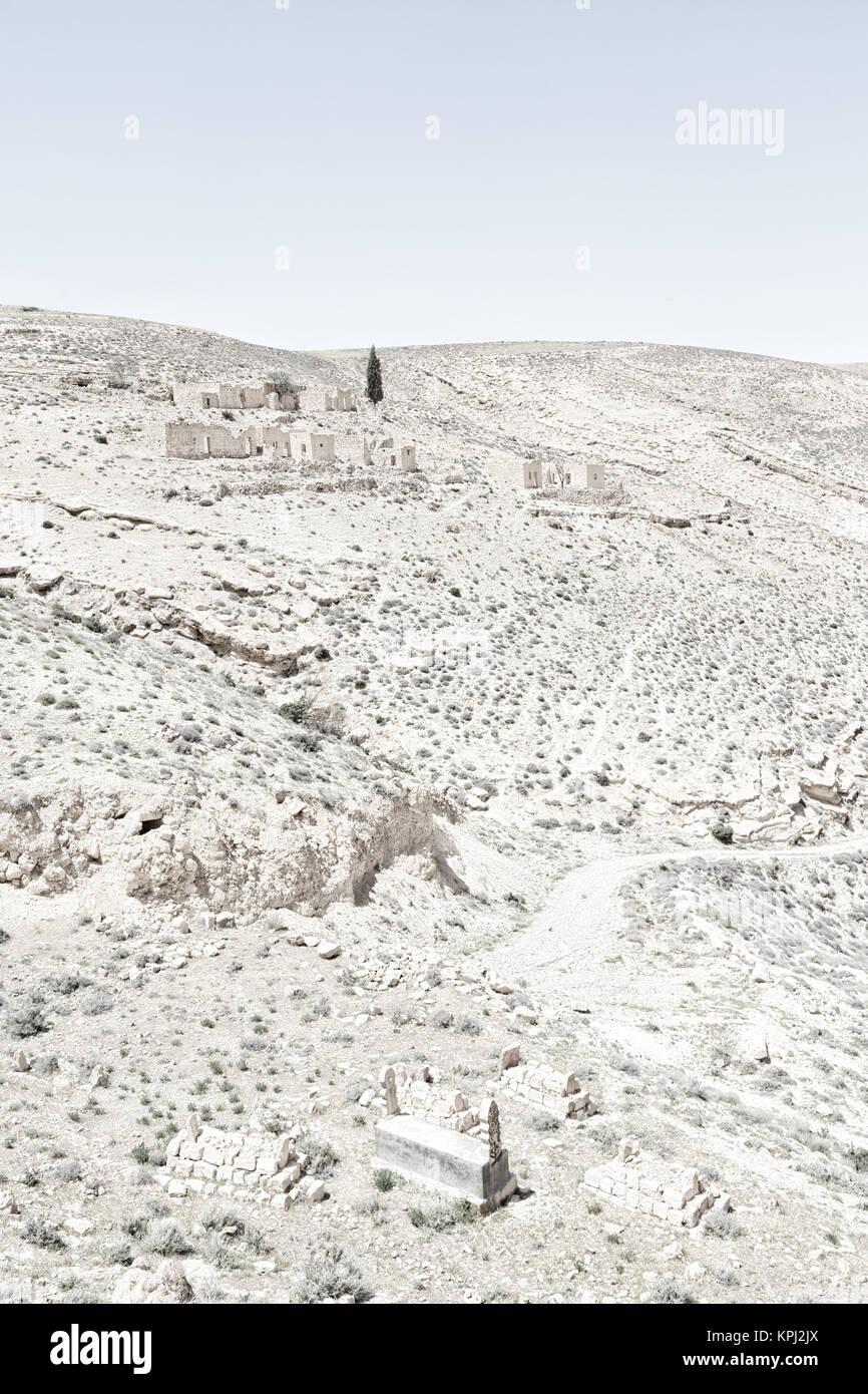 in the mountain of eden jordan the view from the antique castle Stock ...
