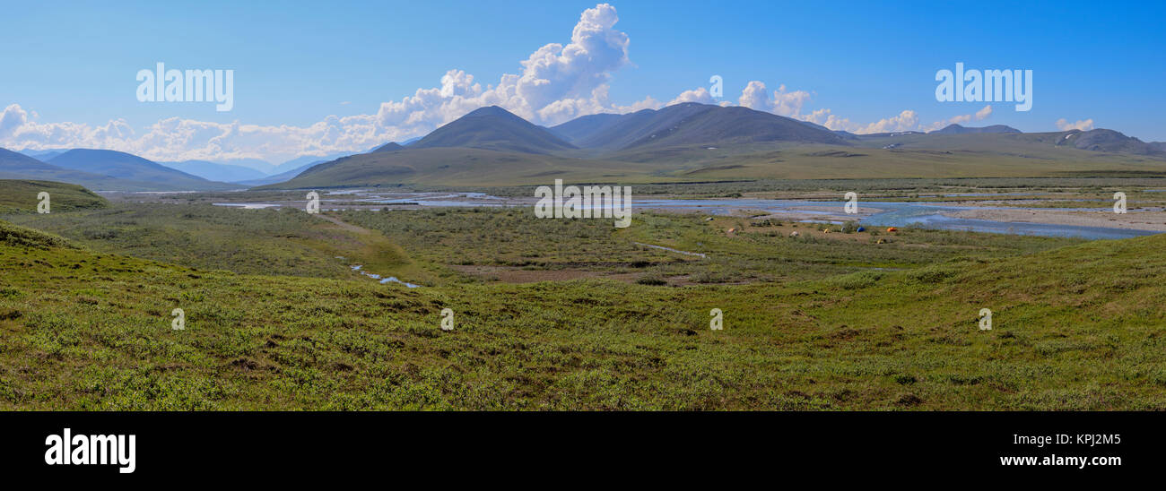 Panorama. Along Kongakut River. Arctic National Wildlife Refuge. Alaska ...