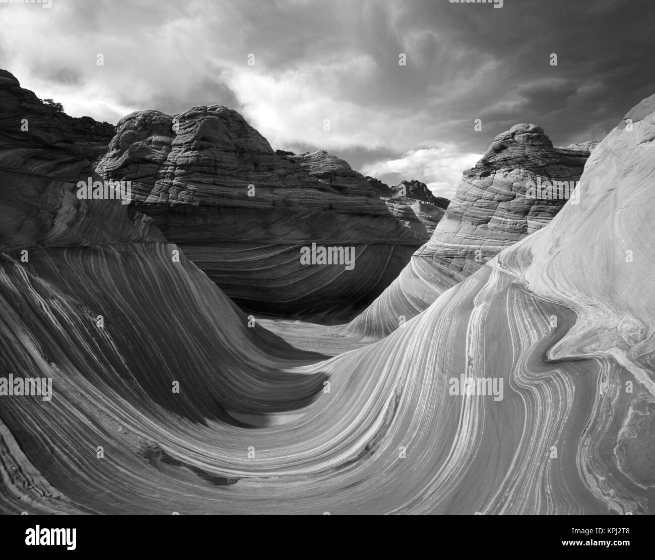 USA, Arizona, Paria Canyon, The Wave formation in Coyote Buttes (Large ...