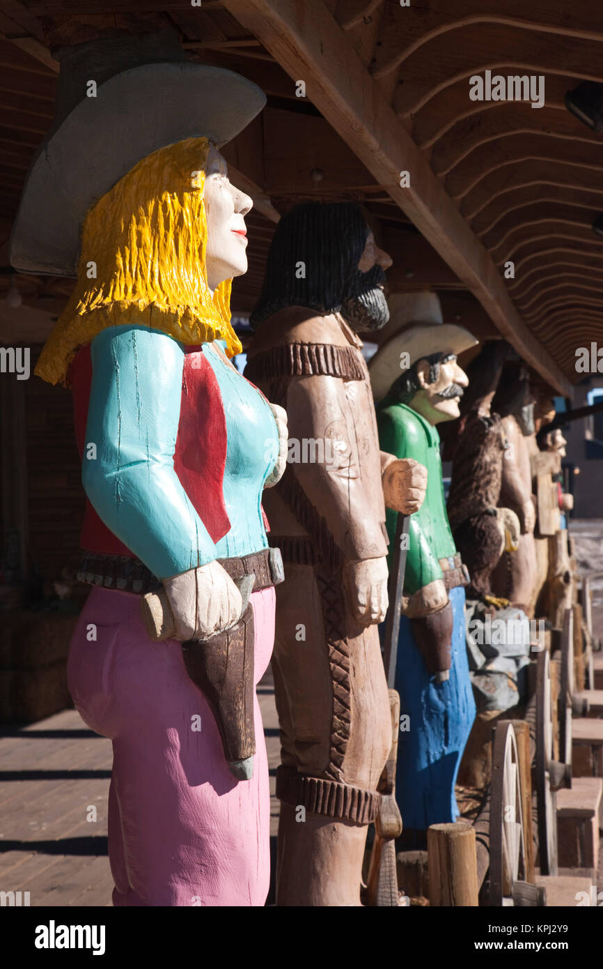 Western themed wood sculptures hi-res stock photography and images - Alamy