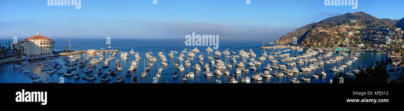 Panoramic view of Catalina Harbor, Catalina Island, California Stock ...