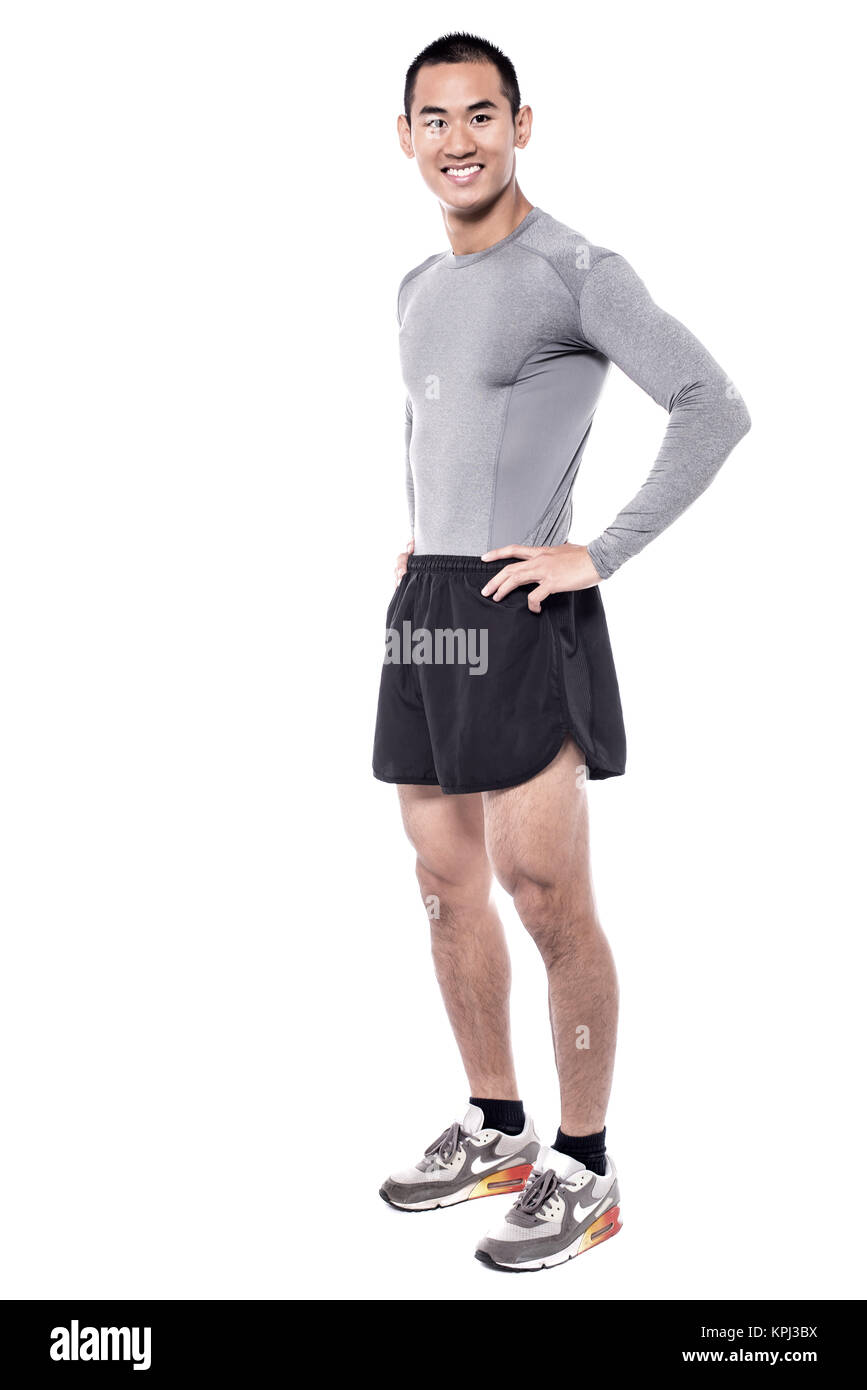 Male body builder posing hi-res stock photography and images - Alamy