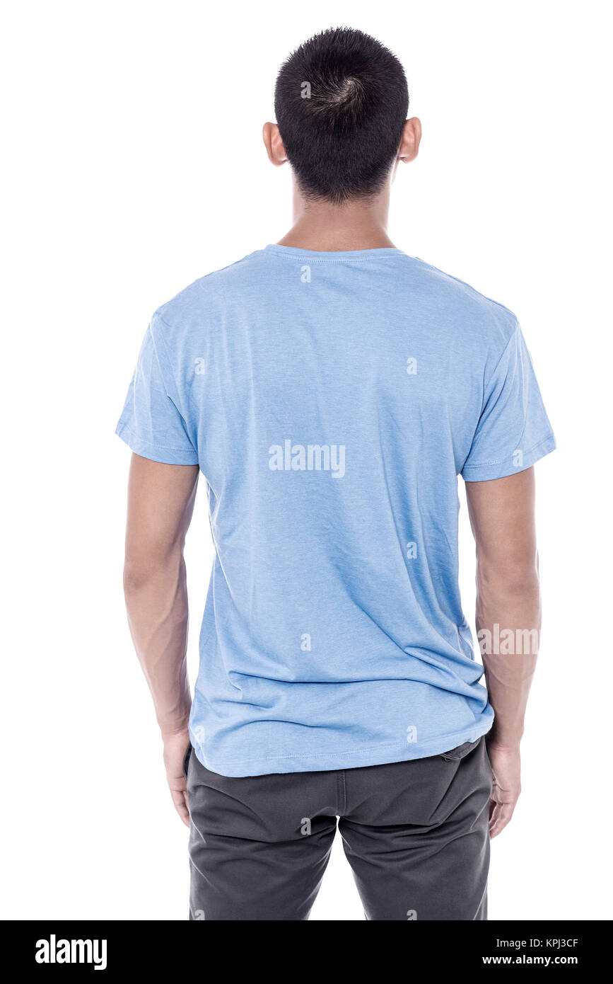 Rear view of young man Stock Photo - Alamy