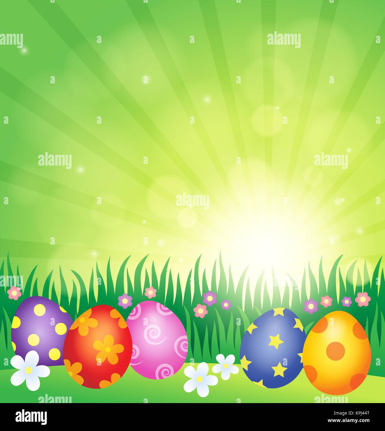 Decorated Easter eggs theme image 4 Stock Photo - Alamy