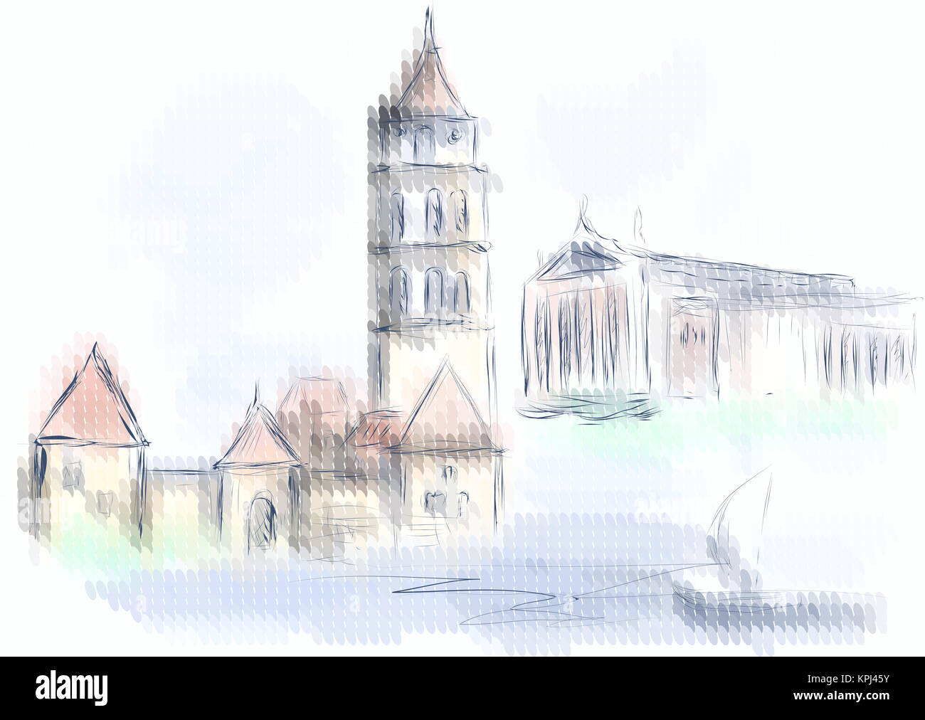 Vilnius medieval architecture Cut Out Stock Images & Pictures - Alamy