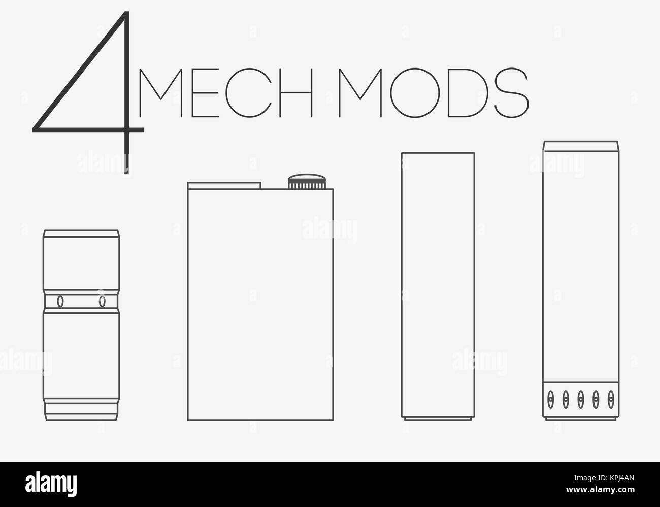 4 thin lines mechanical mods set Stock Photo - Alamy