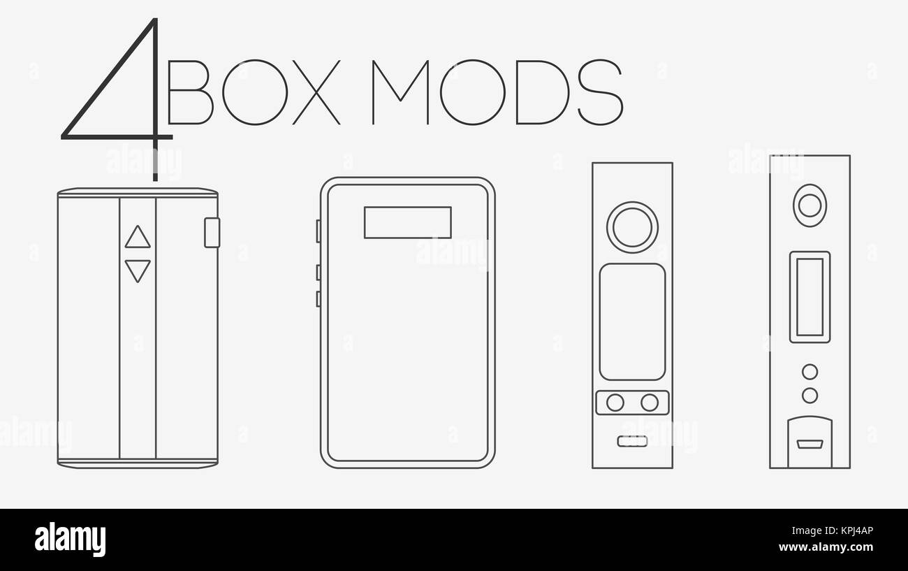4 thin lines box mods set Stock Photo - Alamy