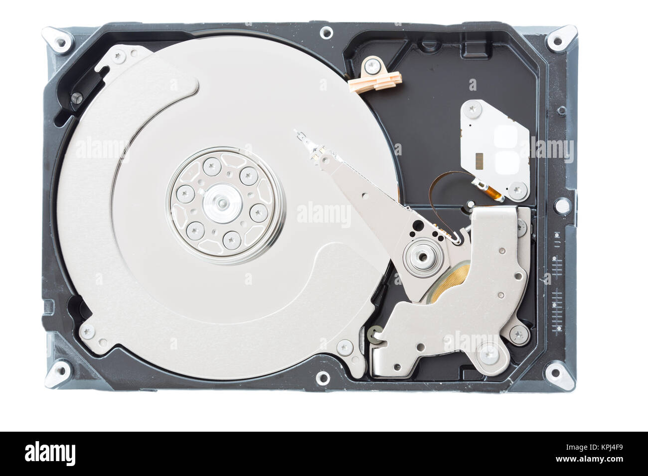 Closeup computer hard disk Cut Out Stock Images & Pictures - Alamy