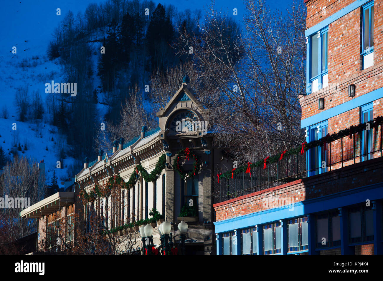 USA, Colorado, Aspen, downtown buildings, morning Stock Photo - Alamy