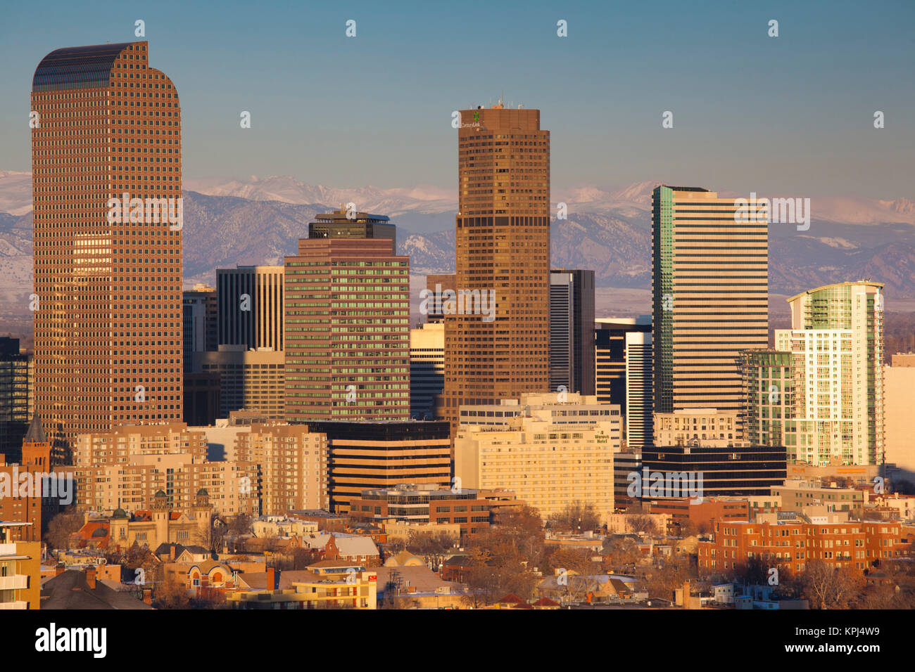 Elevated view of downtown from cheesman park hi-res stock photography ...
