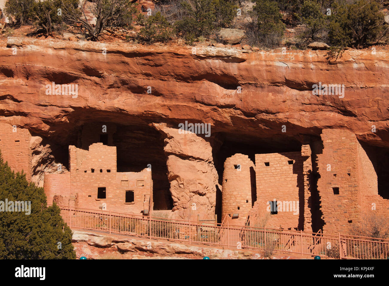 USA, Colorado, Manitou Springs, Manitou Cliff Dwellings, former home to ...
