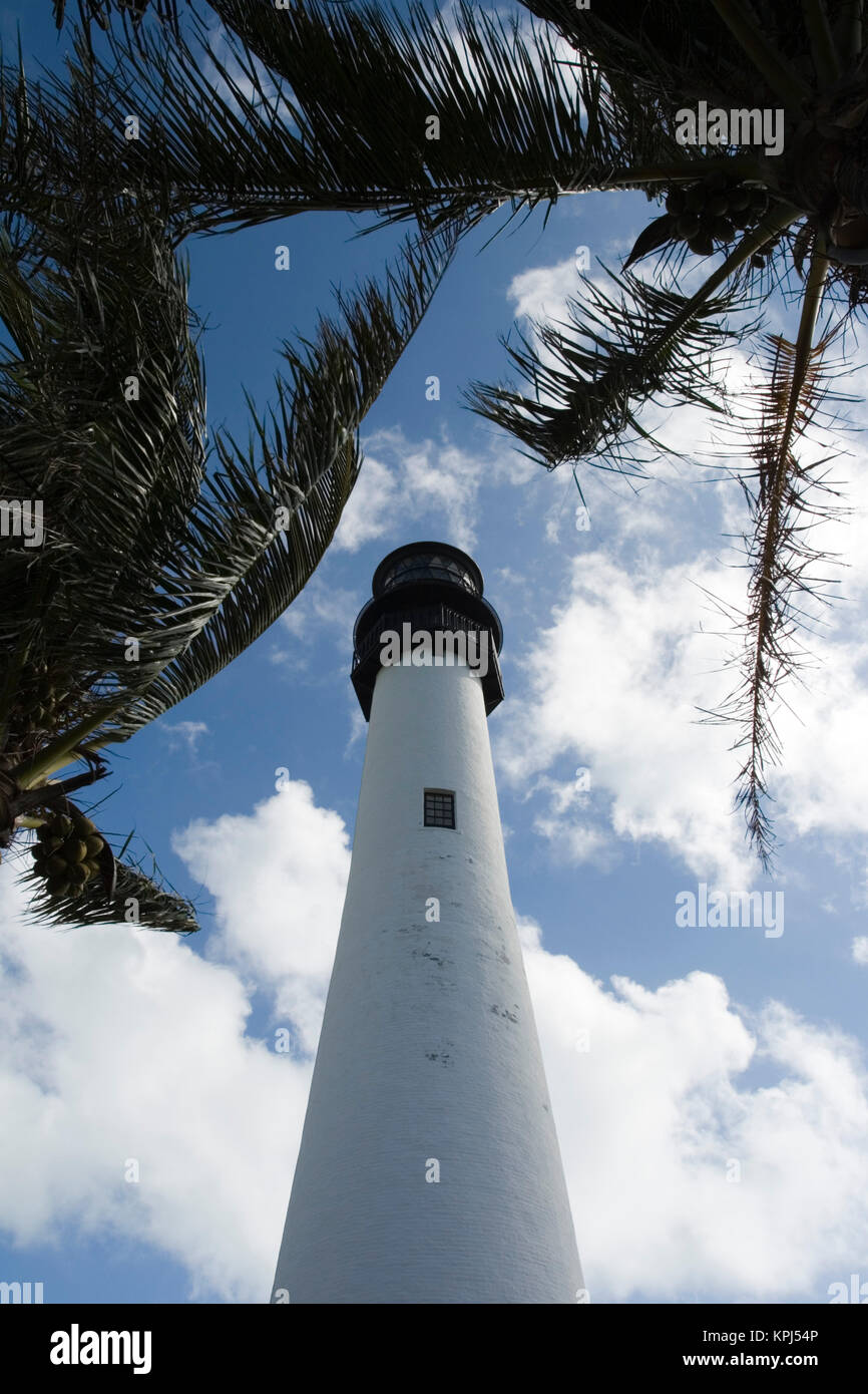 USA, Florida, Miami Area (Key Biscayne): Cape Florida Lighthouse Stock ...