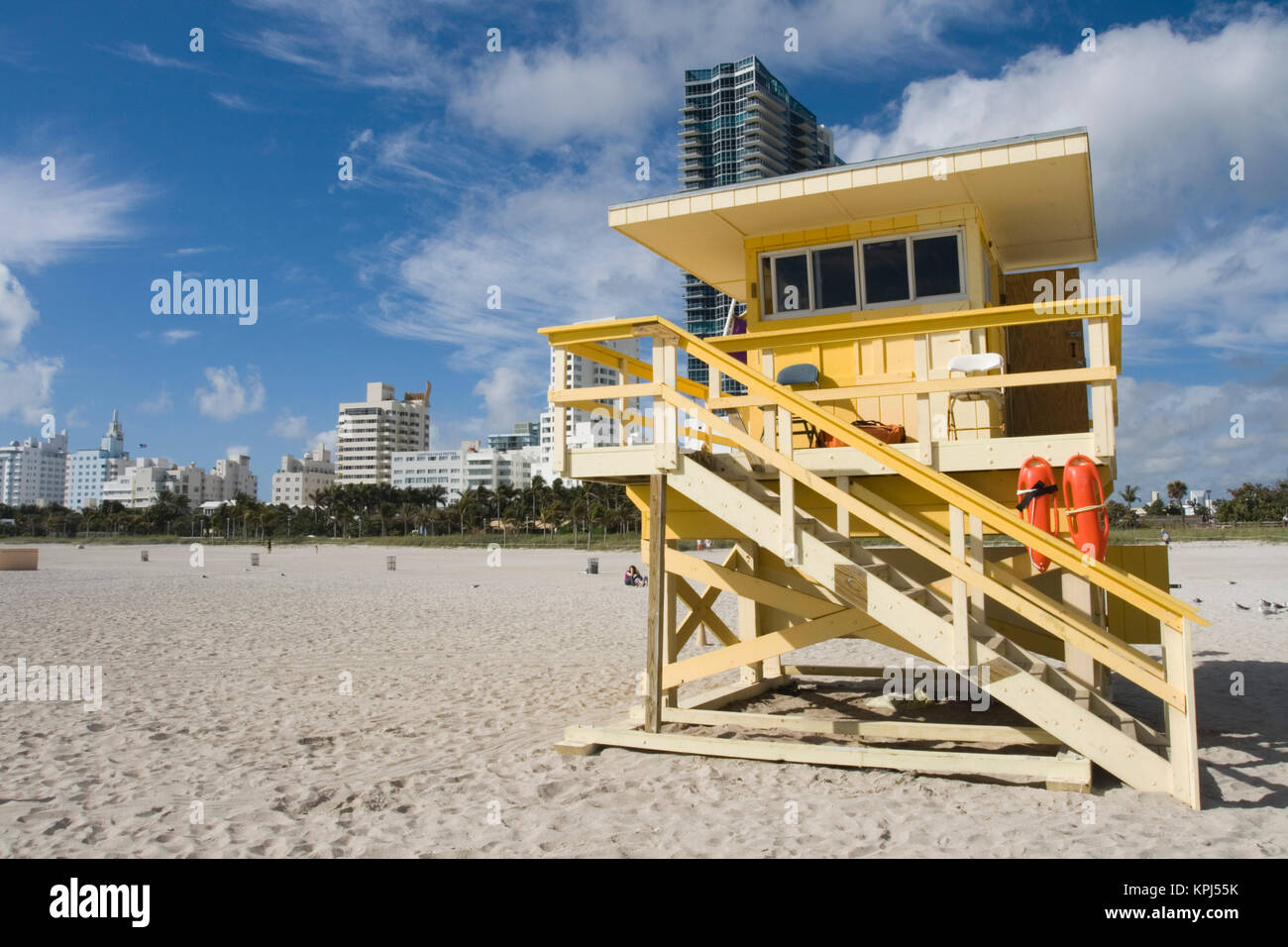 USA, Florida, Miami Beach: South Beach, Miami Beach Lifeguard Tower ...