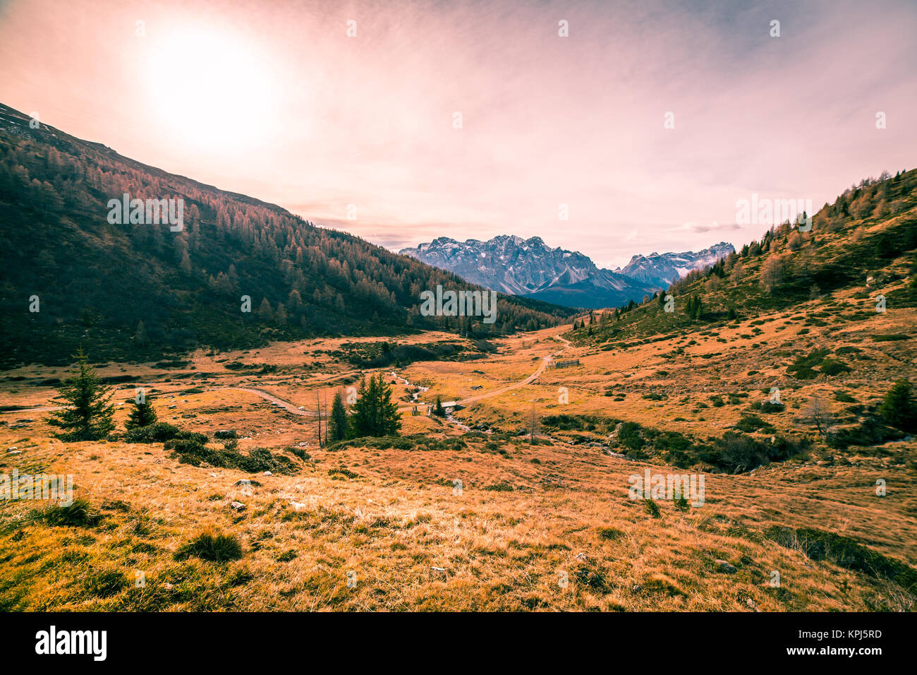 Fall is coming in the italian alps Stock Photo - Alamy
