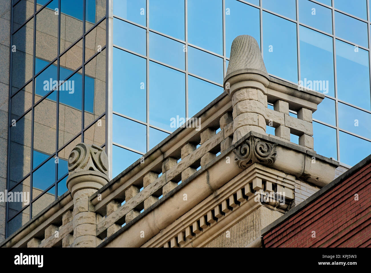 Architectural details, Main Street, Louisville, Kentucky Stock Photo ...