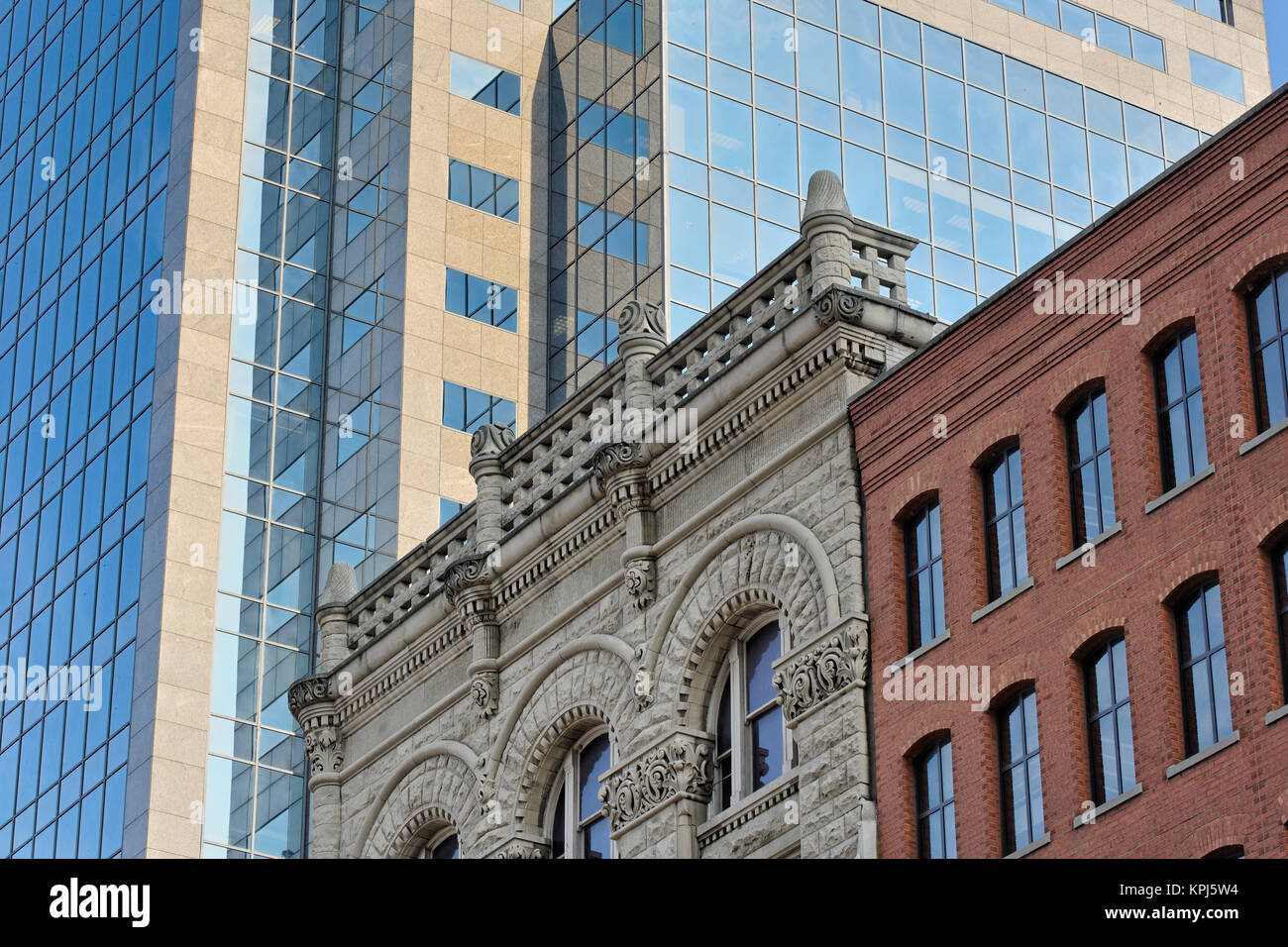 Architectural details, Main Street, Louisville, Kentucky Stock Photo ...