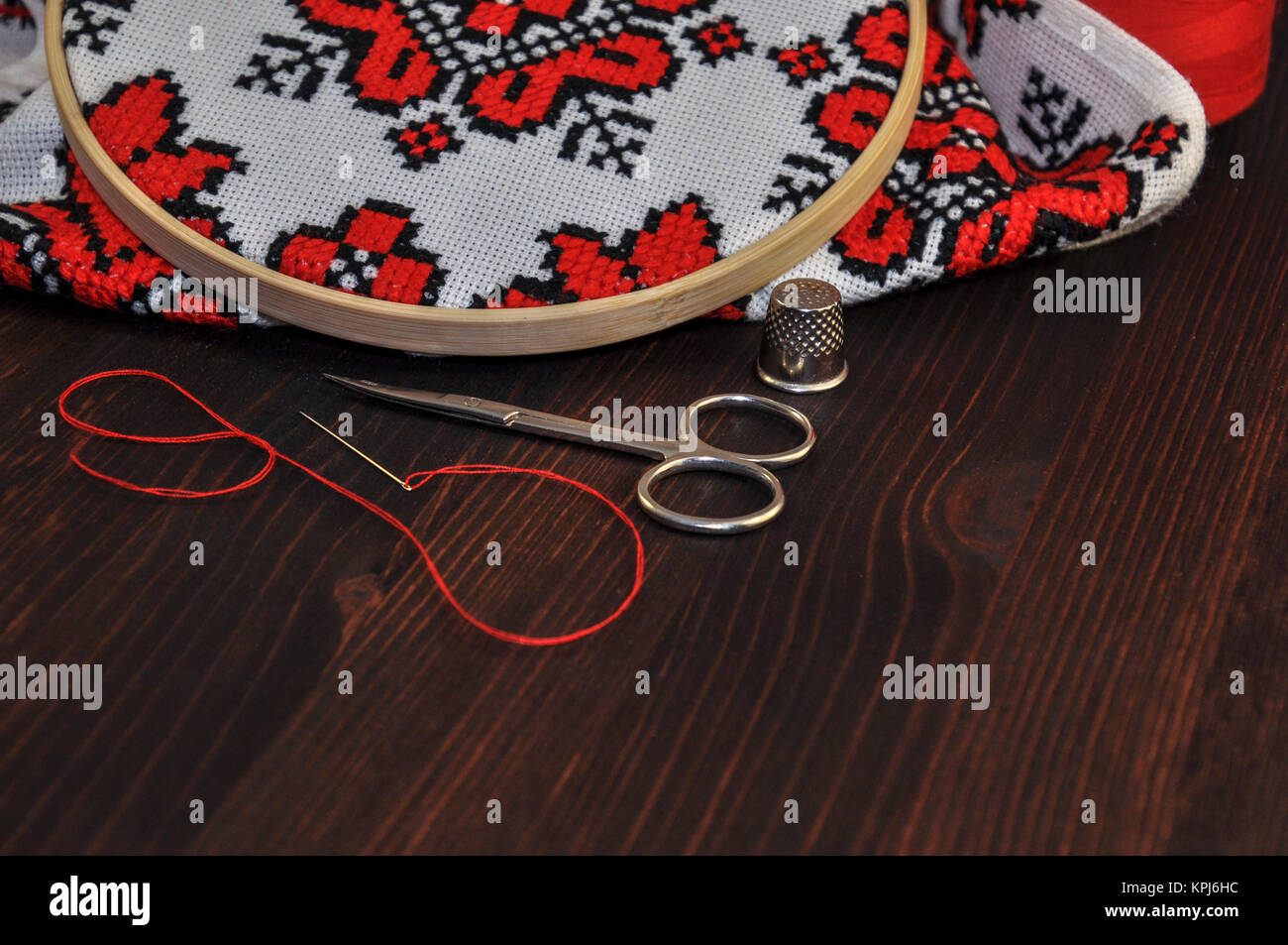 Accessories for embroidery and sewing Stock Photo - Alamy