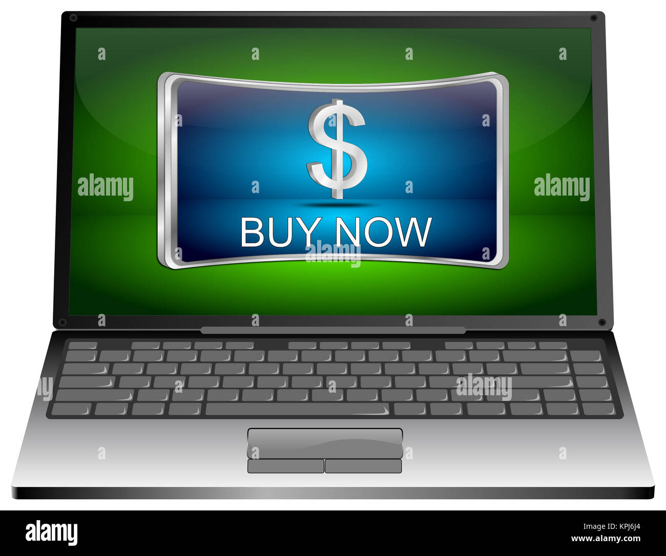 Laptop computer with Buy now Button Stock Photo - Alamy